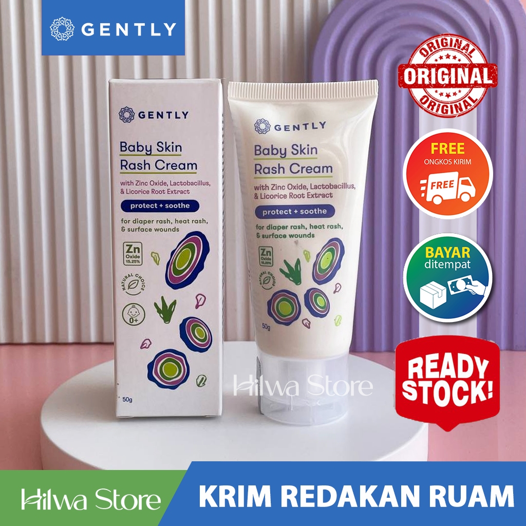 Jual GENTLY BABY RASH CREAM 50 GR | KRIM PEREDA RUAM POPOK PADA BAYI ...