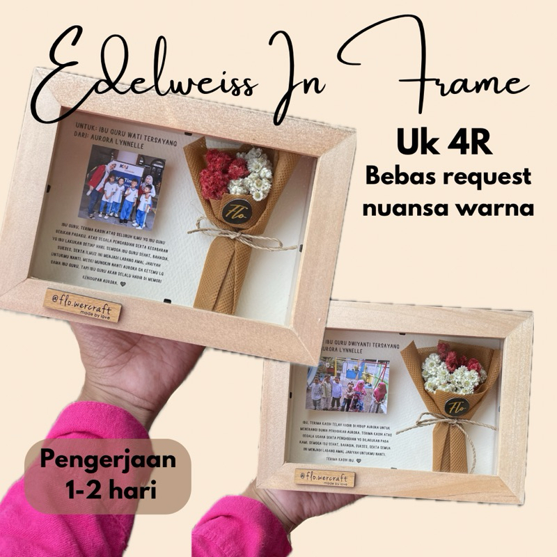 Jual (4R) FRAME BUNGA / KADO WISUDA / KADO NIKAH / KADO ULTAH / KADO ...