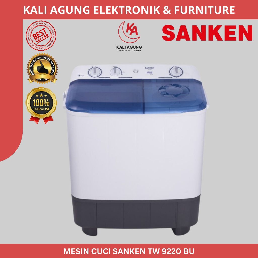 Jual MESIN CUCI SANKEN 2 TABUNG / 9 KG / TW 9220 / FREE ONGKIR SERANG ...