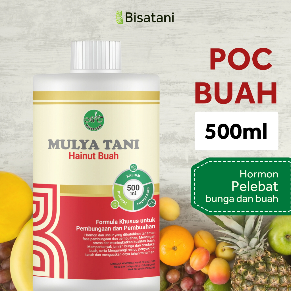 Jual Bisatani - Pupuk Cair Pelebat Buah dan Bunga HAINUT BUAH 500ml Nutrisi Organik dari Hormon ...