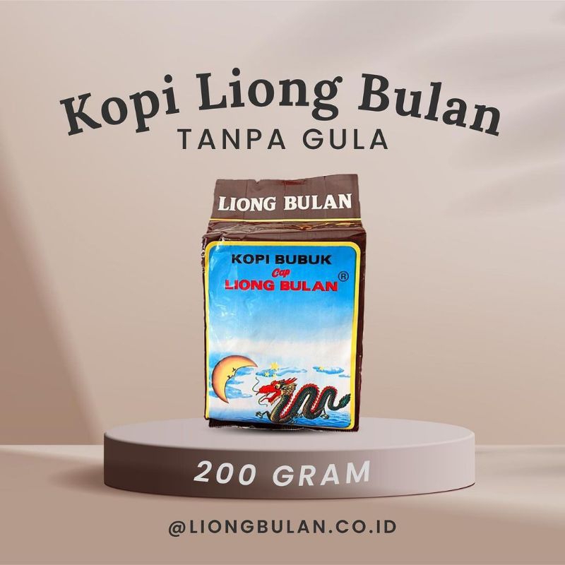 Jual Kopi Liong Bulan 200gr Tanpa Gula Coffee Legend Khas Oleh-oleh ...