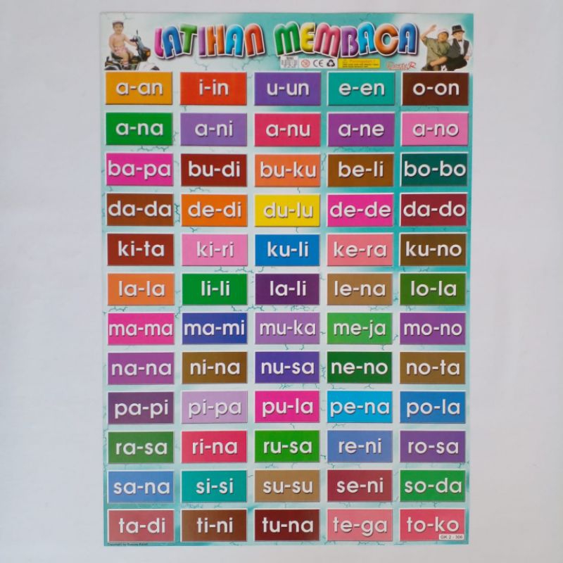 Jual Poster Anak Belajar Latihan Membaca | Shopee Indonesia