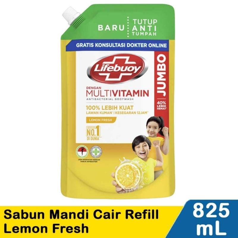 Jual Lifebuoy Body Wash Kuning Lemon Fresh 100% Refill 800ml | Sabun ...