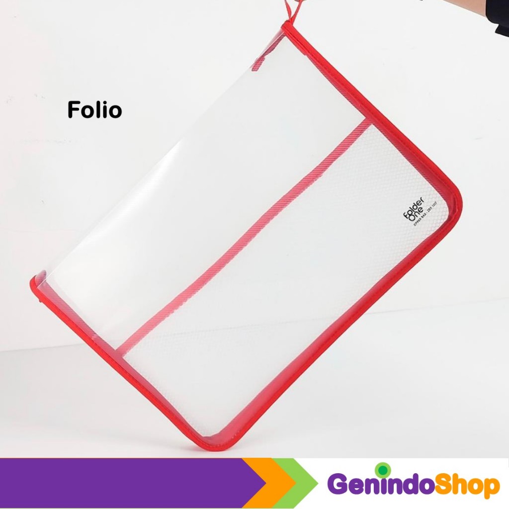 Jual Map Plastik Resleting Folio / Zipper File F4 / Zipper Bag FC ...