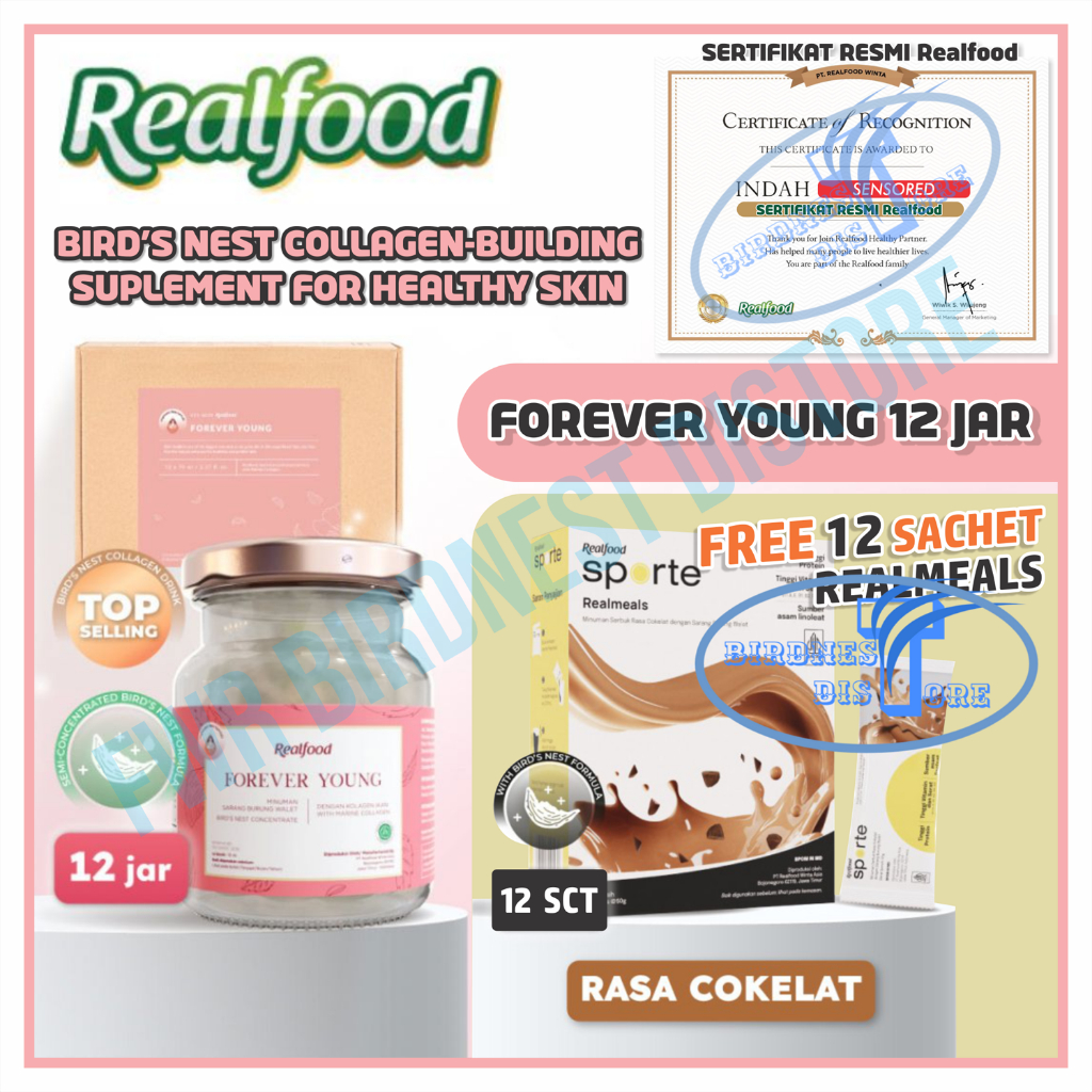Jual REALFOOD FOREVER YOUNG isi 12 JAR (MINUMAN SARANG BURUNG WALET ...