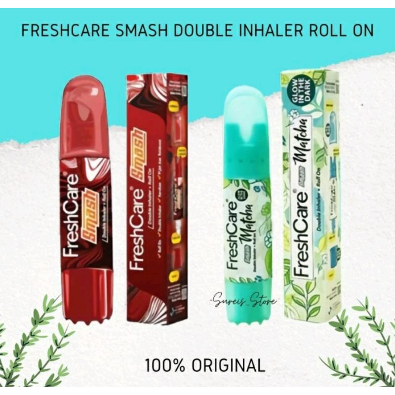 Jual FRESHCARE SMASH ROLL ON & DOUBLE INHALER (4 IN 1) Free lanyard ...