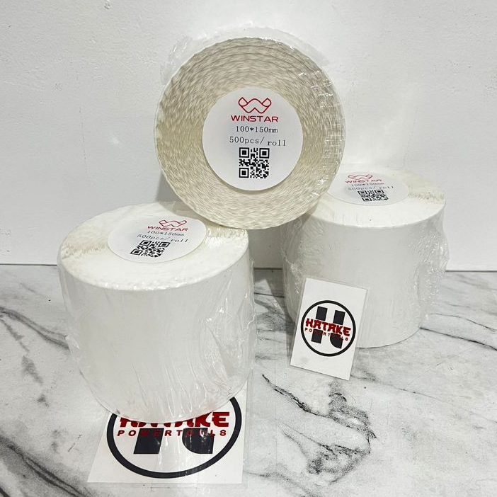 Jual Label Barcode 100 x 150 / Kertas Sticker Thermal Resi 100x150MM ...