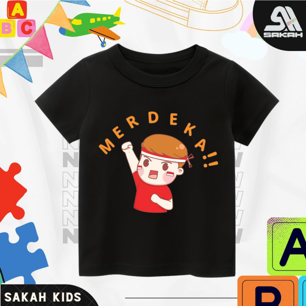 Jual Kaos Anak Custom Nama Combed 30s Gambar DIRGAHAYU KEMEREKAAN KARTUN 3 Untuk Anak dan Hadiah ...