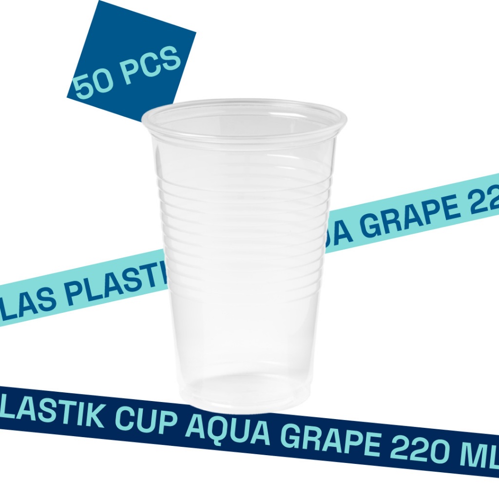 Jual Gelas Plastik Cup Aqua Grape 220 Ml | Shopee Indonesia