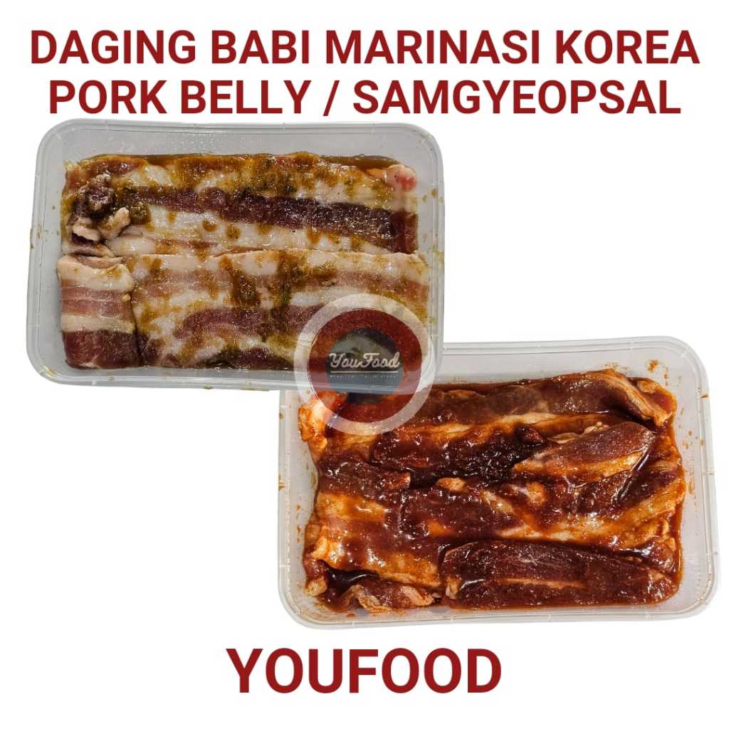Jual Daging Babi Marinasi Korea / Samgyeopsal Pork Belly Marinade 250gr ...