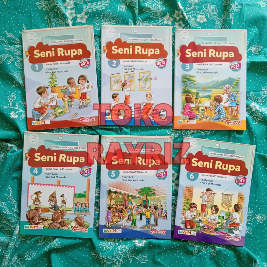 Jual GLOBAL Buku Pendamping Teks Utama Seni Rupa SD / MI Kelas 1 2 3 4 5 6 KSP Kurikulum Merdeka ...