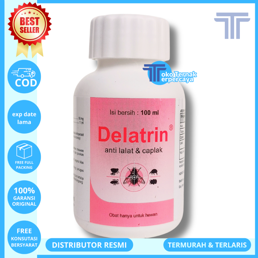 Jual DELATRIN 100ml - Obat Anti Kutu Caplak Lalat dan tungau untuk ...