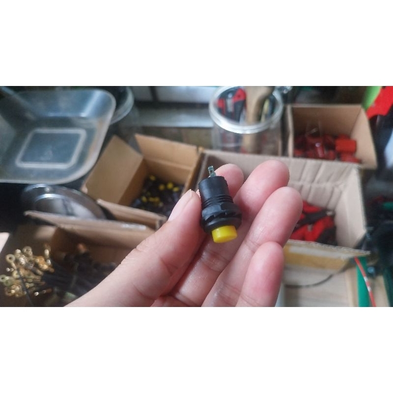 Jual SWITCH PUSH BUTTON SAKLAR ON 2 PIN BULAT 3A 125V 1.5A 250V DS-427 ...