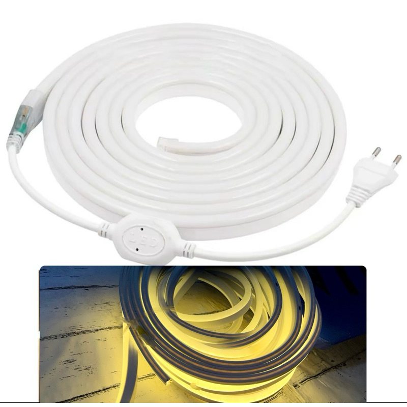 Jual Lampu LED Neon Flex 220v 10meter & 6 meter (udh termasuk socket ...