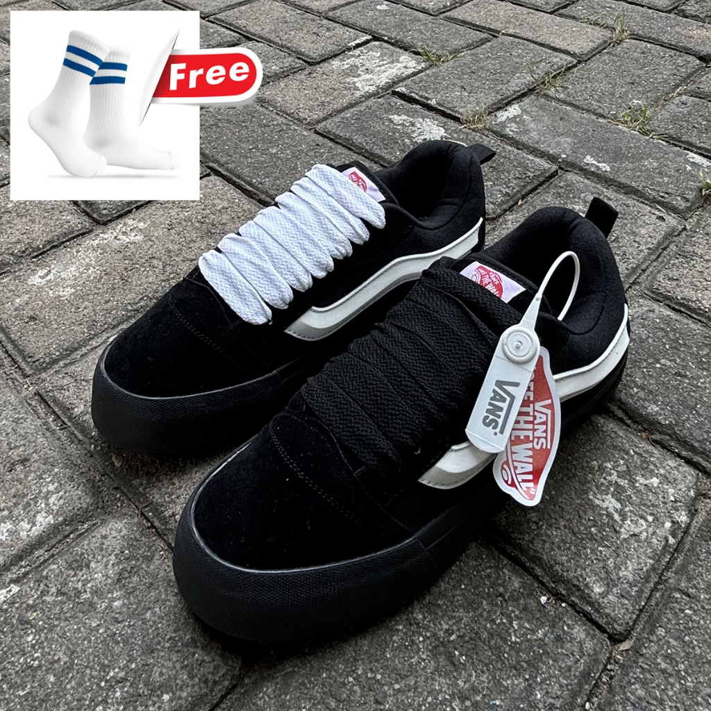 Jual PROMO2024!!! SEPATU VANS KNU FULL BLACK PRIA DAN WANITA HITAM ...
