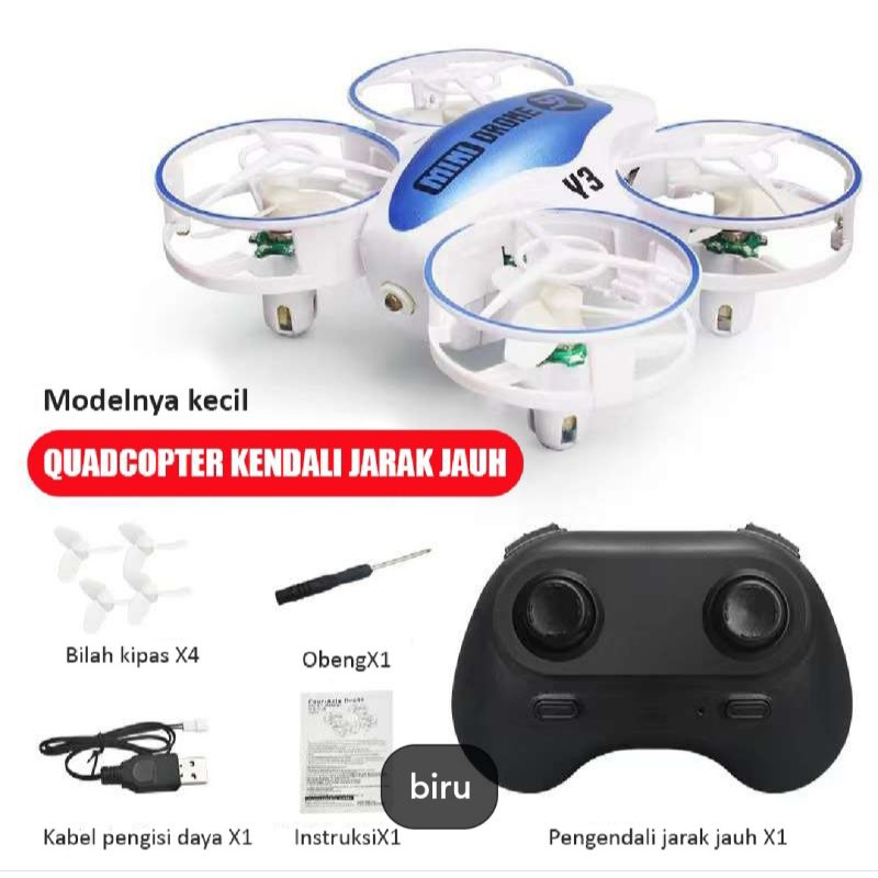 Jual drone mini y3 remote mainan anak terbang remot | Shopee Indonesia