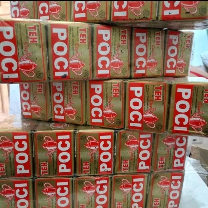 Jual TEH CAP POCI GOLD / POCI COKLAT 1 Slop isi 10 x @40gram | Shopee ...