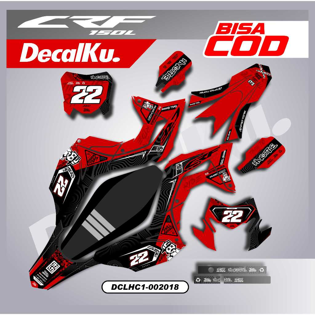 Jual Sticker Decal Full Body CRF 150 L Trail Supermoto Enduro DECAL ...