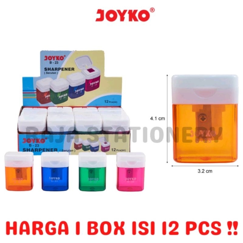 Jual ( 1 BOX ) Serutan Joyko B-167 pastel / Rautan joyko / sharpener ...