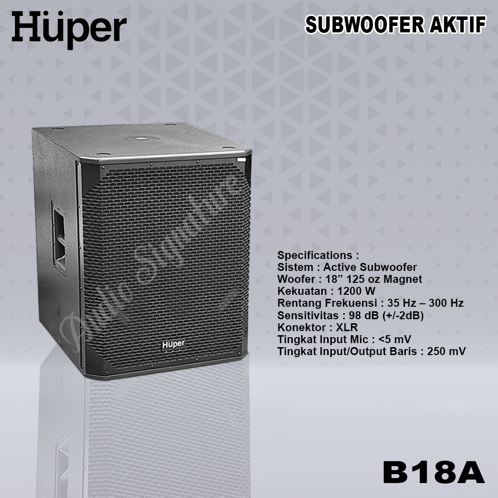 Jual Speaker Subwoofer 18 Inch HUPER B18A | B 18A | B 18 A Original ...