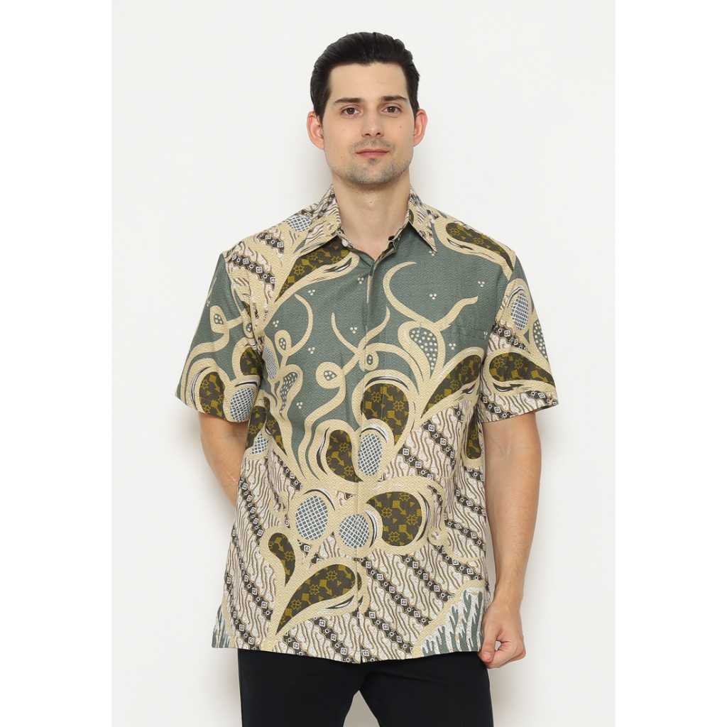 Jual Waskito Hem Batik Katun HB 101167 - Green (hijau) | Shopee Indonesia