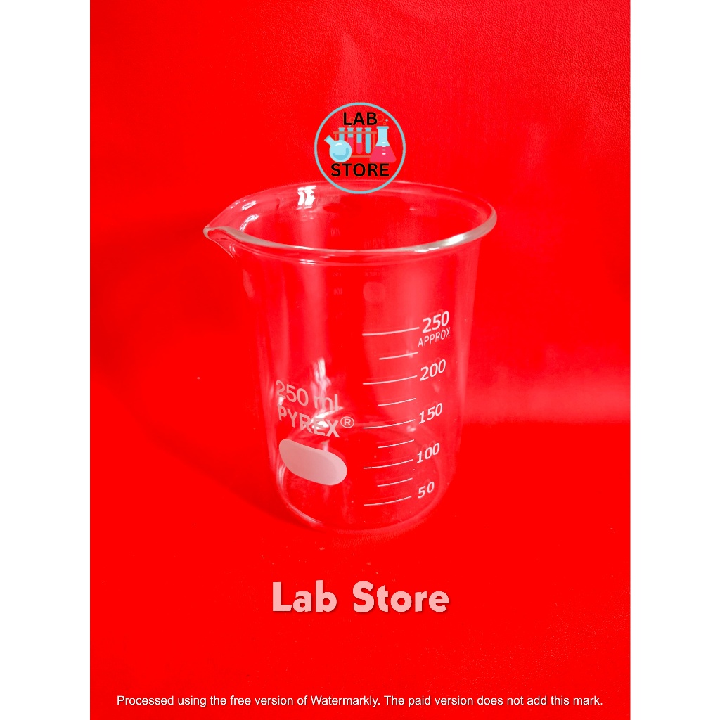 Jual Beaker / Beaker 250ml PYREX / Beaker Glass 250ml / Gelas Kimia ...