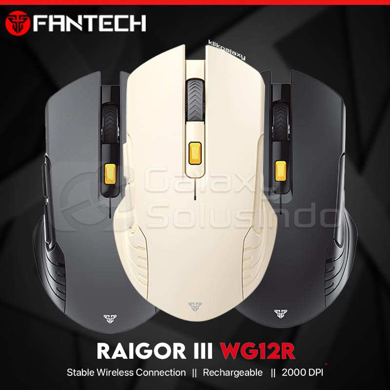 Jual Fantech WG12R RAIGOR III Wireless Gaming Mouse - Black Grey Beige | Shopee Indonesia