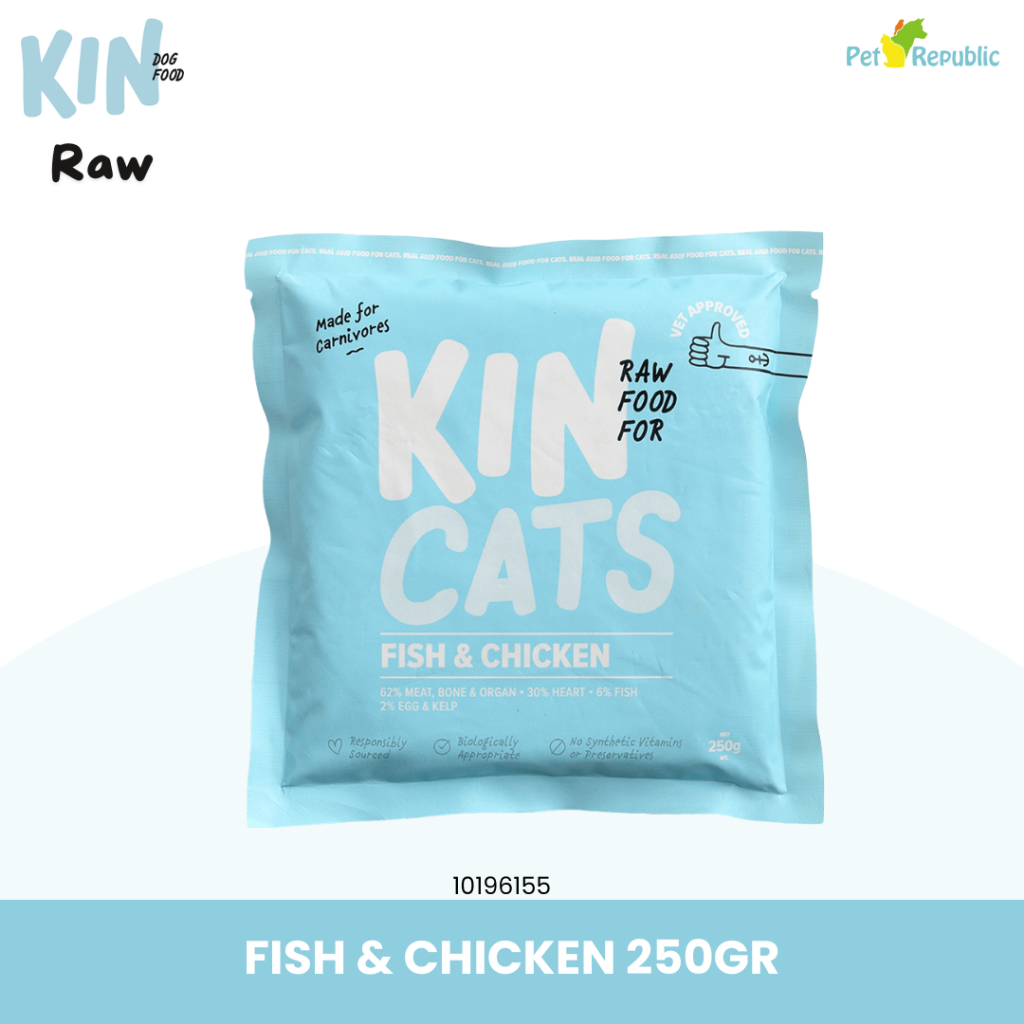 Jual KINDogfood Makanan Kucing Cat food RAW Fish and Chicken 250gr ...