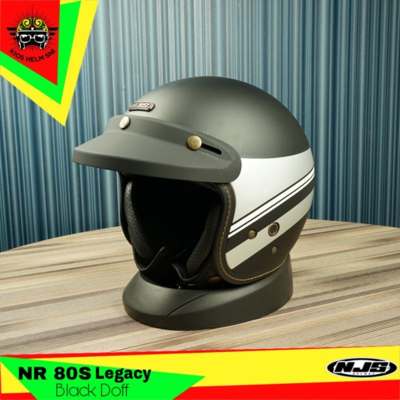 Jual Helm NJS Nr 80s Legacy Black | Shopee Indonesia