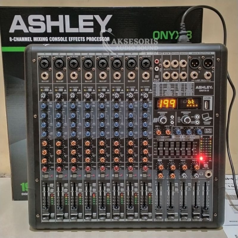 Jual Mixer ASHLEY ONYX 8 Terbaru Ada 2 Grub Efek Digital USB Bluetooth ...