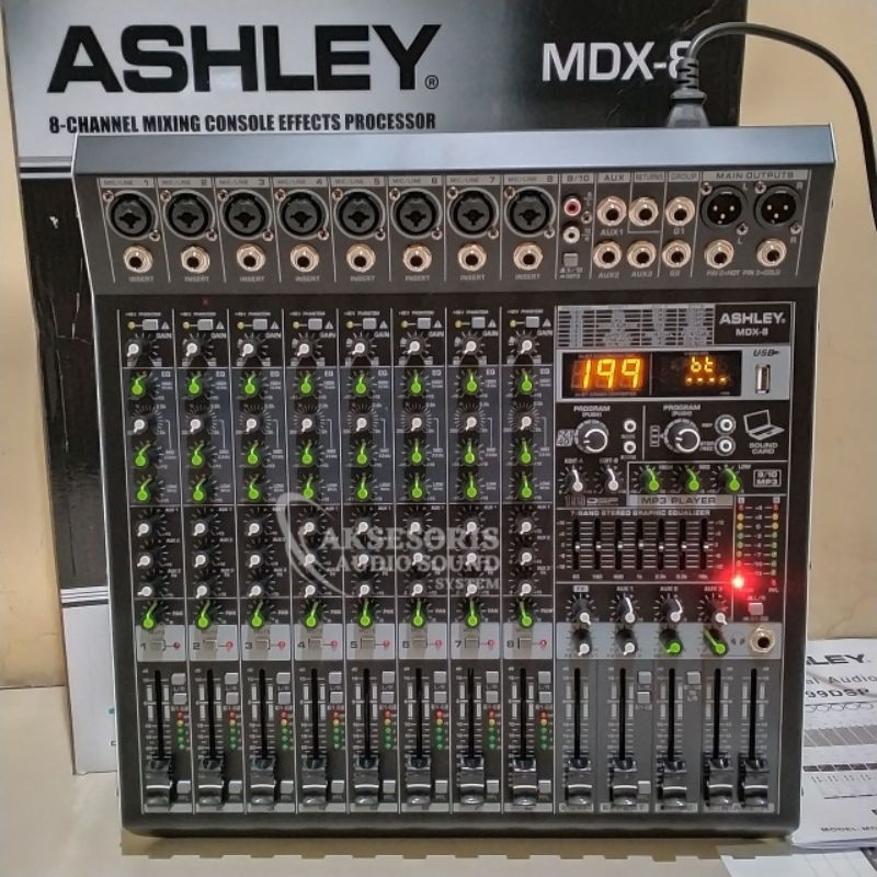 Jual Mixer ASHLEY MDX 8 Terbaru Grub 1dan2 Efek Digital Reverb Original produk Kualitas bagus ...