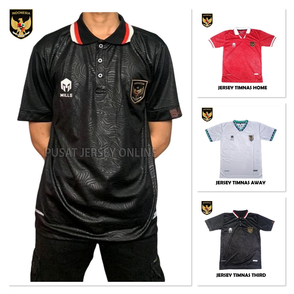 Jual Jersey Timnas Indonesia Home Away Third Bahan Dry Fit Topo Emboss ...