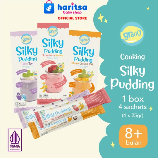 Jual Grouu Silky Pudding / Bubuk Pudding Lembut Bayi MPASI 100gr ...
