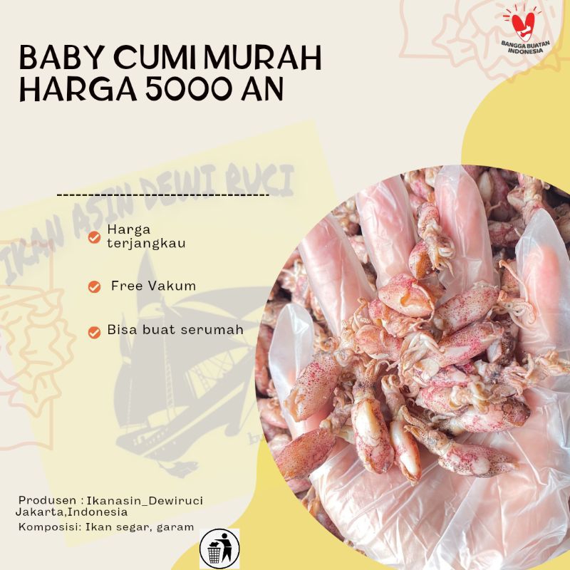 Jual Cumi murah | baby cumi | bebi cumi | cumi asin | Shopee Indonesia