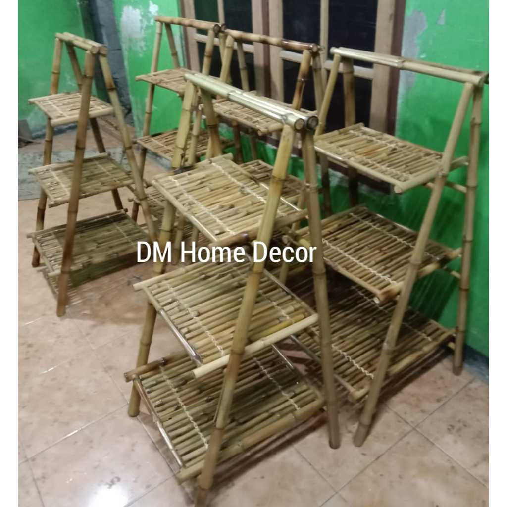 Jual Rak Lipat Full Bambu Cendani 3 Step//Rak Lipat Bambu 3 Step Full ...