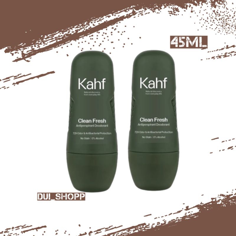 Jual Kahf Clean Fresh Antiperspirant Deodorant Roll On 45ML | Shopee ...