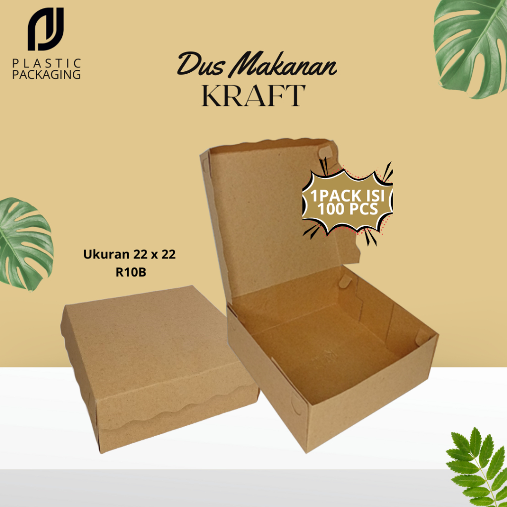 Jual Dus Makanan Ukuran 22 Dus Snack Dus Kraft Dus Kraft R10B ...