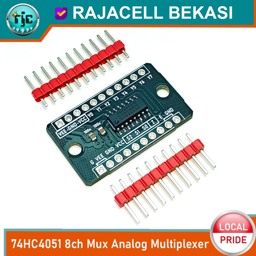 Jual RJ-4051 74HC4051 Module 8 Channel 8Ch Mux Analog Multiplexer Selector Analog Switch ...