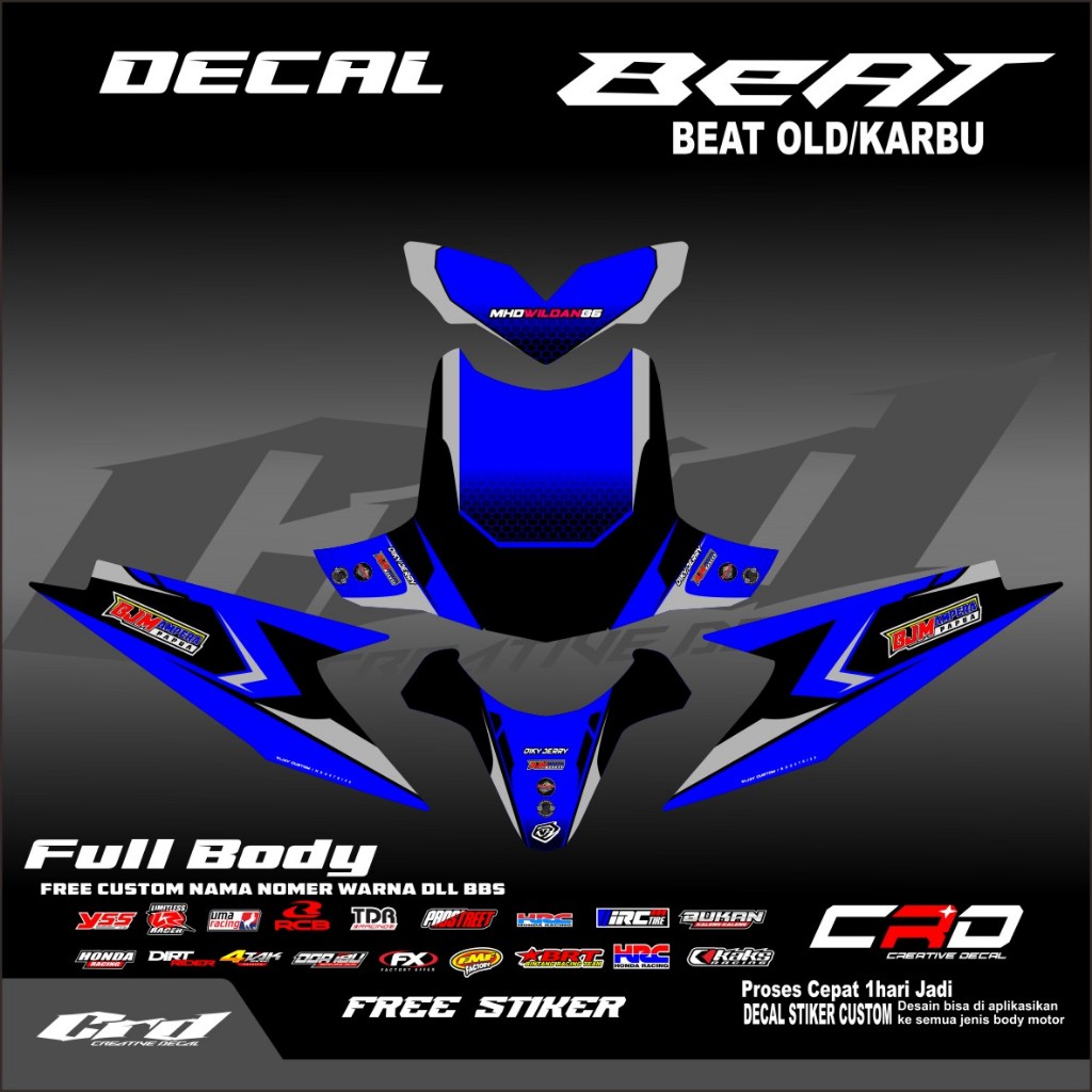 Jual Stiker Decal Honda Beat Karbu Full Body - Sticker Decal Beat Karbu ...