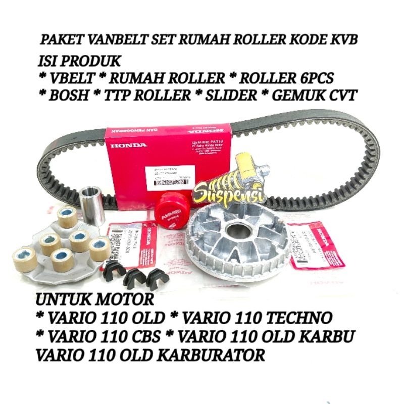 Jual VANBELT VBELT SET RUMAH ROLLER VARIO 110 KARBU VARIO 110 TECHNO VARIO 110 TECHNO OLD KVB ...