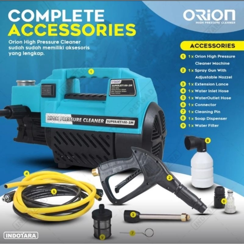 Jual Alat Cuci Motor dan Mobil jet Cleaner ORION SUPERJET100 SM ...