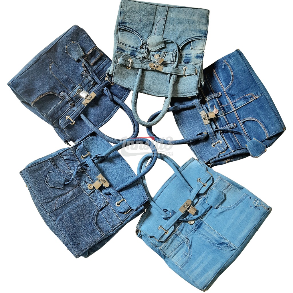 Jual INNSID3 Upcycled Denim Sling Bag | Tas Jeans Custom Wanita ...