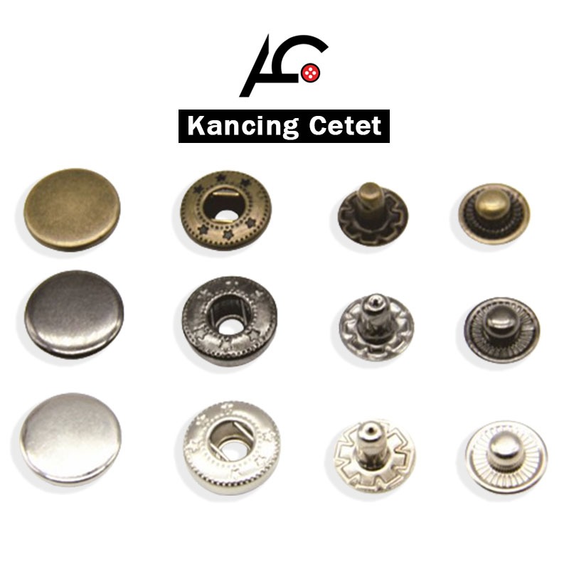 Jual Kancing Jaket Jepret Snap Cetet 15 mm Besi Anti Karat 150 Set ...