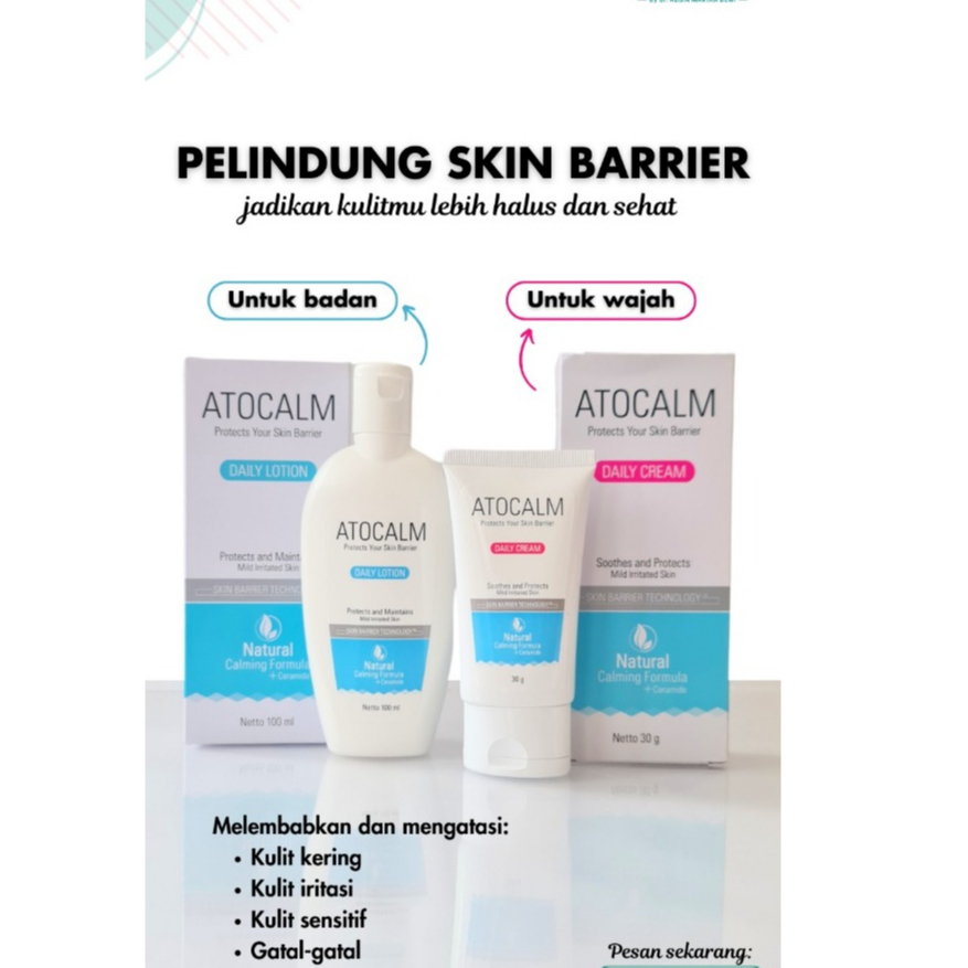 Jual ATOCALM DAILY LOTION & DAILY CREAM | PELEMBAB | MOISTURIZER | KAKI ...