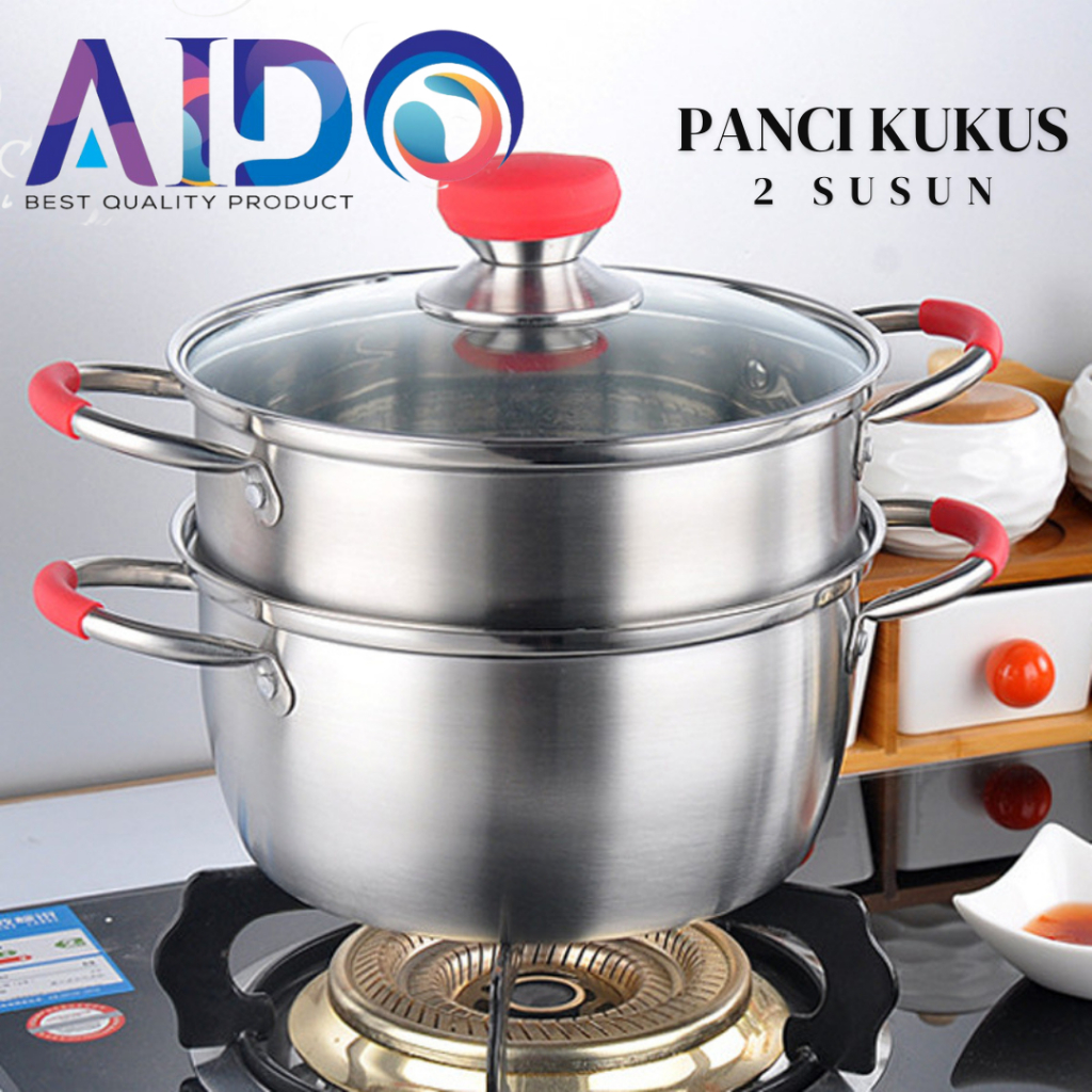 Jual Panci kukus 2 susun stainless 26cm / Panci Kukusan stainless ...