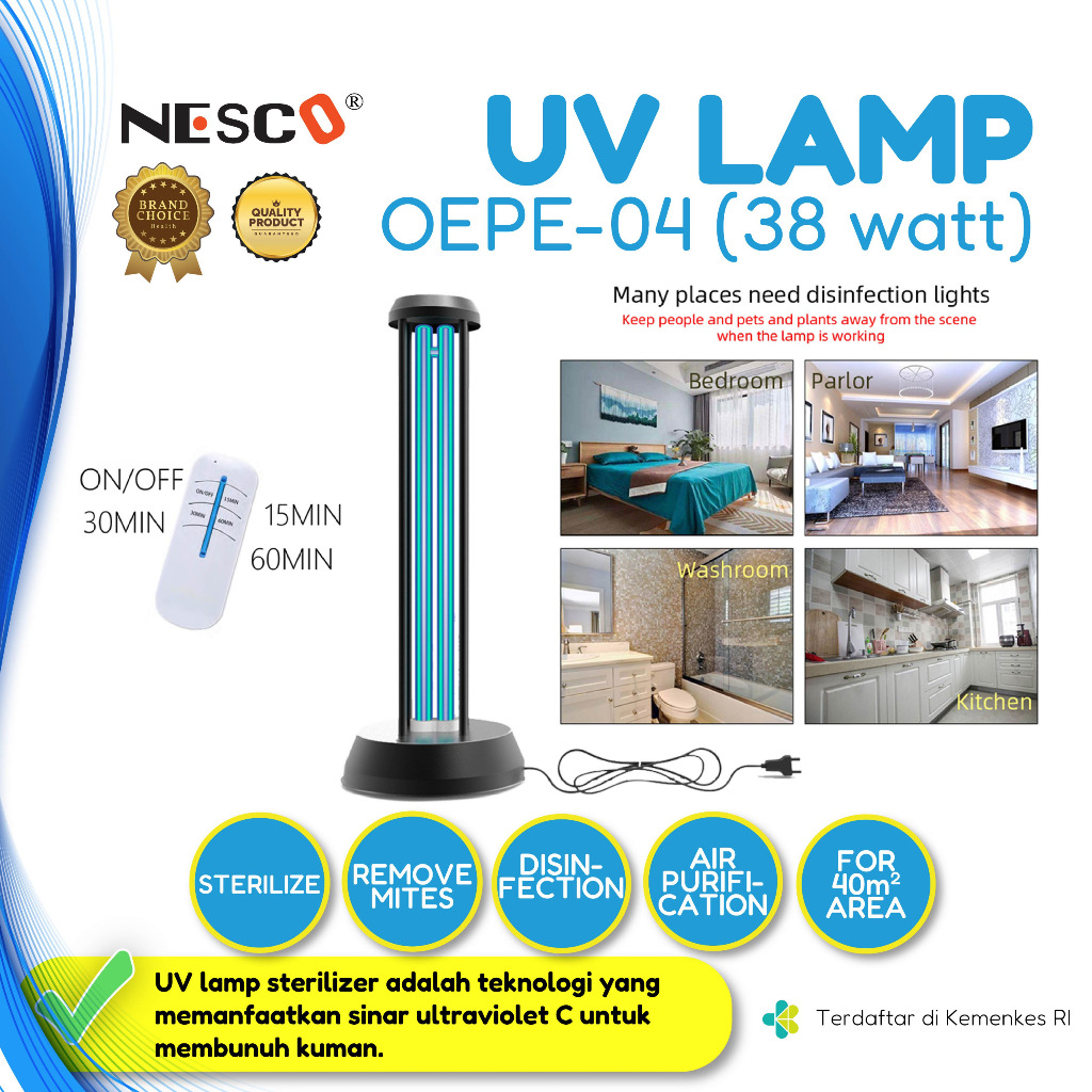 Jual Nesco Lampu Sterilisasi UV Ozone Anti Virus dan Bakteri | Shopee Indonesia