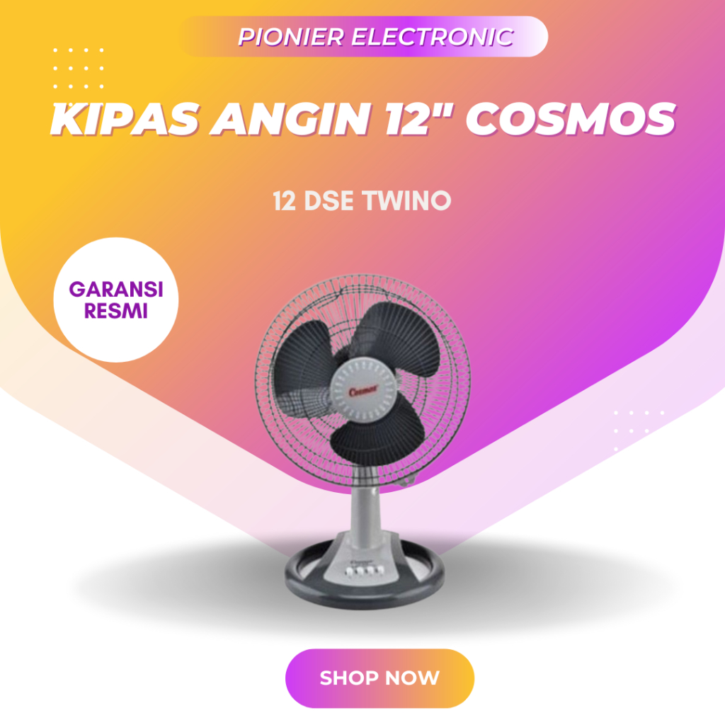 Jual COSMOS Desk Fan 12inch 12 DSE TWINO KIPAS ANGIN MEJA GARANSI RESMI ...
