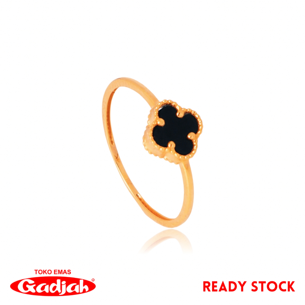 Jual Cincin Emas Clover Minimalis - Clover Gold Ring - Toko Emas Gadjah ...