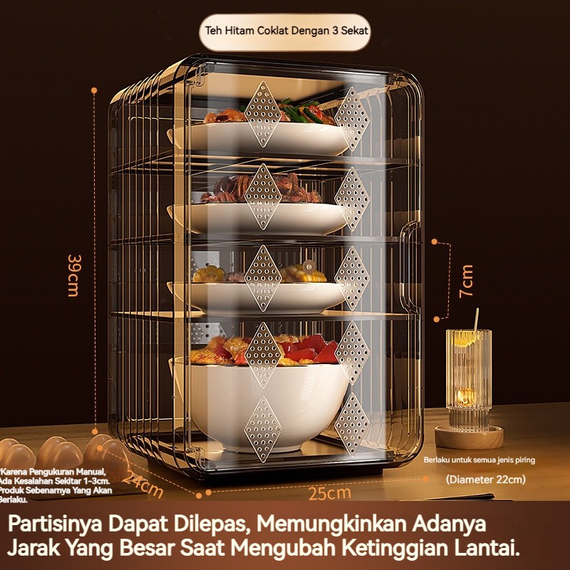 Jual 【COD】3/4/5 Tingkat Food Rack Storage Tudung Saji Rak Makanan ...