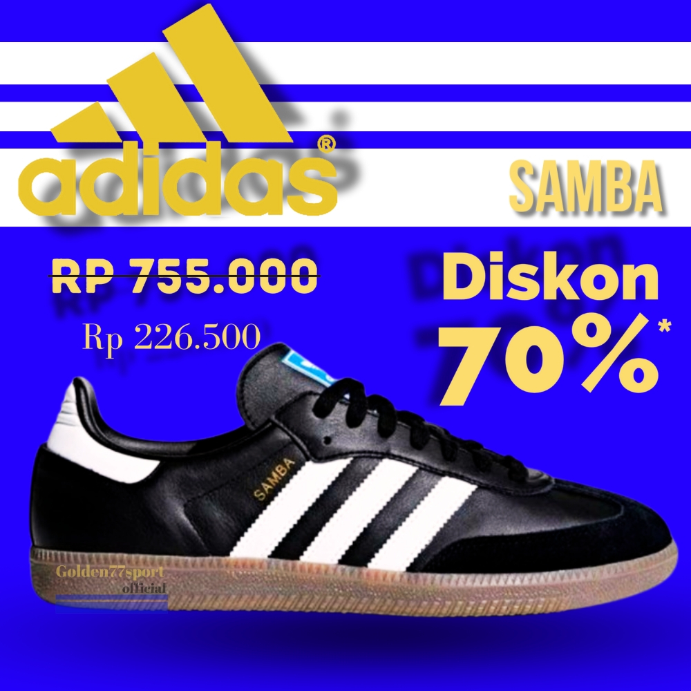 Jual ( SAMBA BLACK ) Spatu Sepatu Sneakers Adi Samba Casual Og Pria ...